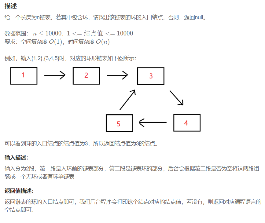 【牛客网】JZ23 链表中环的入口结点_jz23 链表中环的入口结点 python-CSDN博客