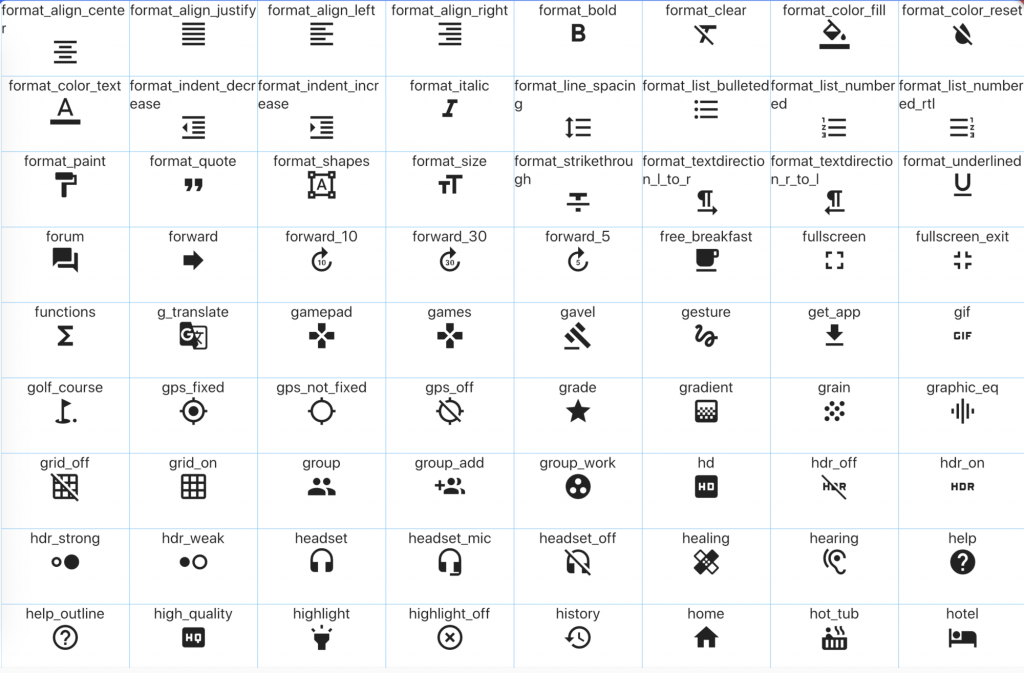 Flutter Icons 内置图标库，全套Material图标_flutter icons图标有哪些-CSDN博客