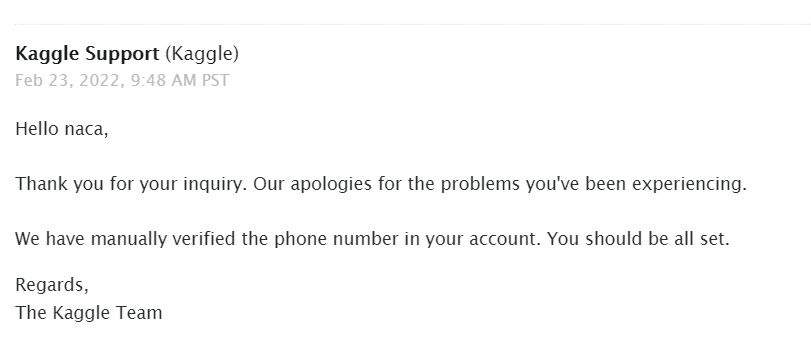 About Kaggle Open GPU Acceleration Request for Phone Verification Problems and Solutions ...