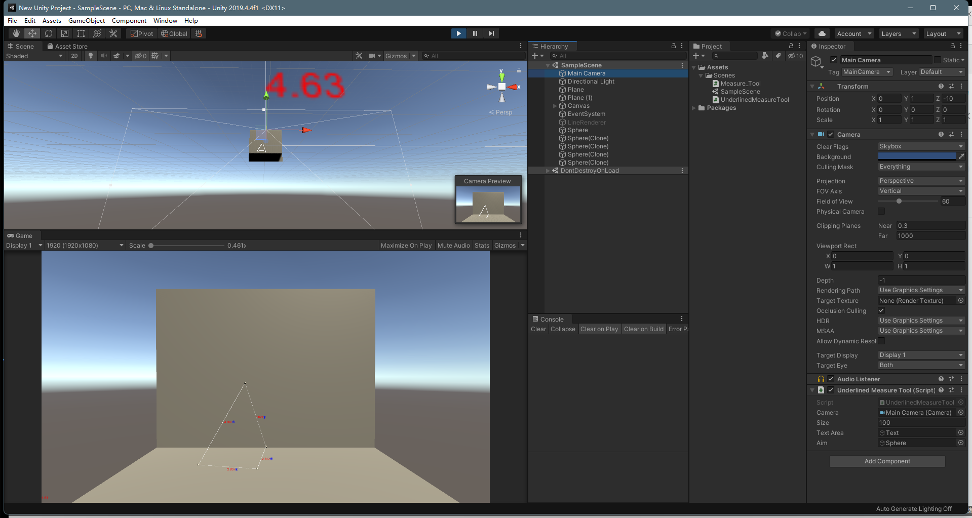 unity C# 计算3D空间任意多边形面积,距离,角度测量工具_unity计算截面面积-CSDN博客