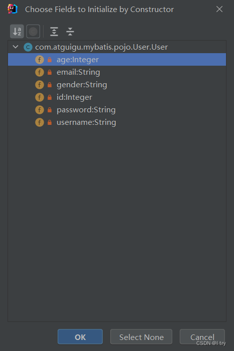 idea create constructor shortcut key - Programmer Sought