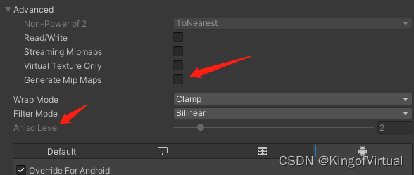 Unity Texture设置关闭MipMaps但是AnisioLevel仍然起作用_unity aniso level-CSDN博客