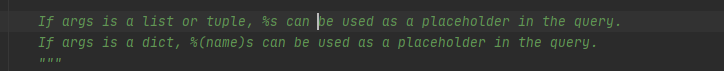 cursor.execute(sql1, args)，其他args中占位符都要是%s_cursor.execute(sql, args)-CSDN博客