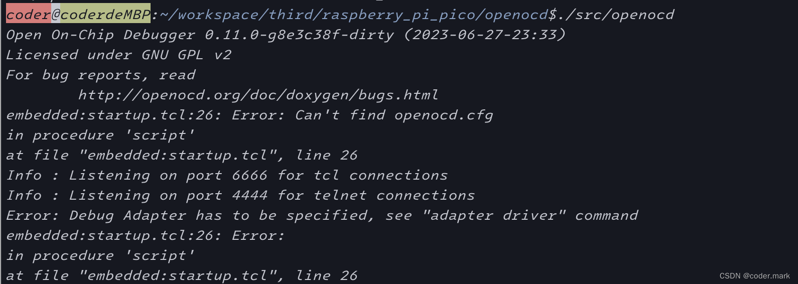 Raspberry-Pi-PICO系列--第十篇 高级篇 Mac系统下使用命令行进行开发调试以及使用Visual Code开发调试_pi pico debug vscode-CSDN博客