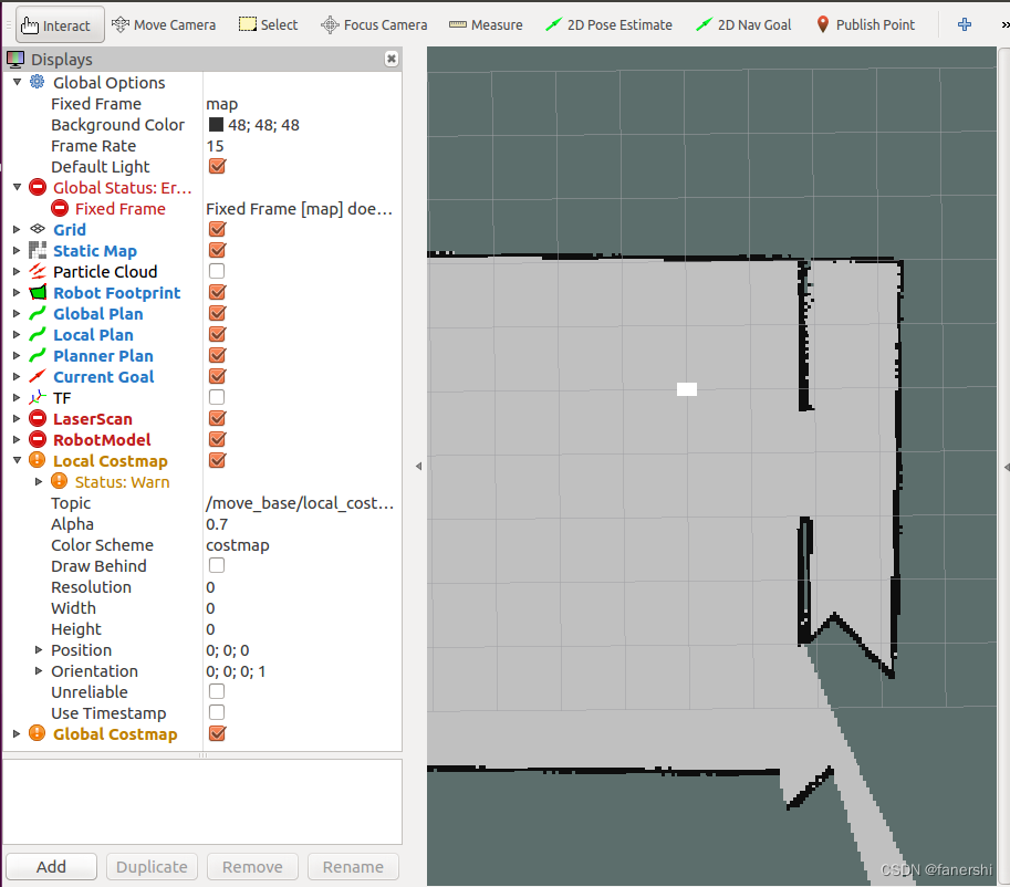 ROS高效编程报错(chapter6)之tf error: canTransform: target_frame map does not exist..._map does not ...