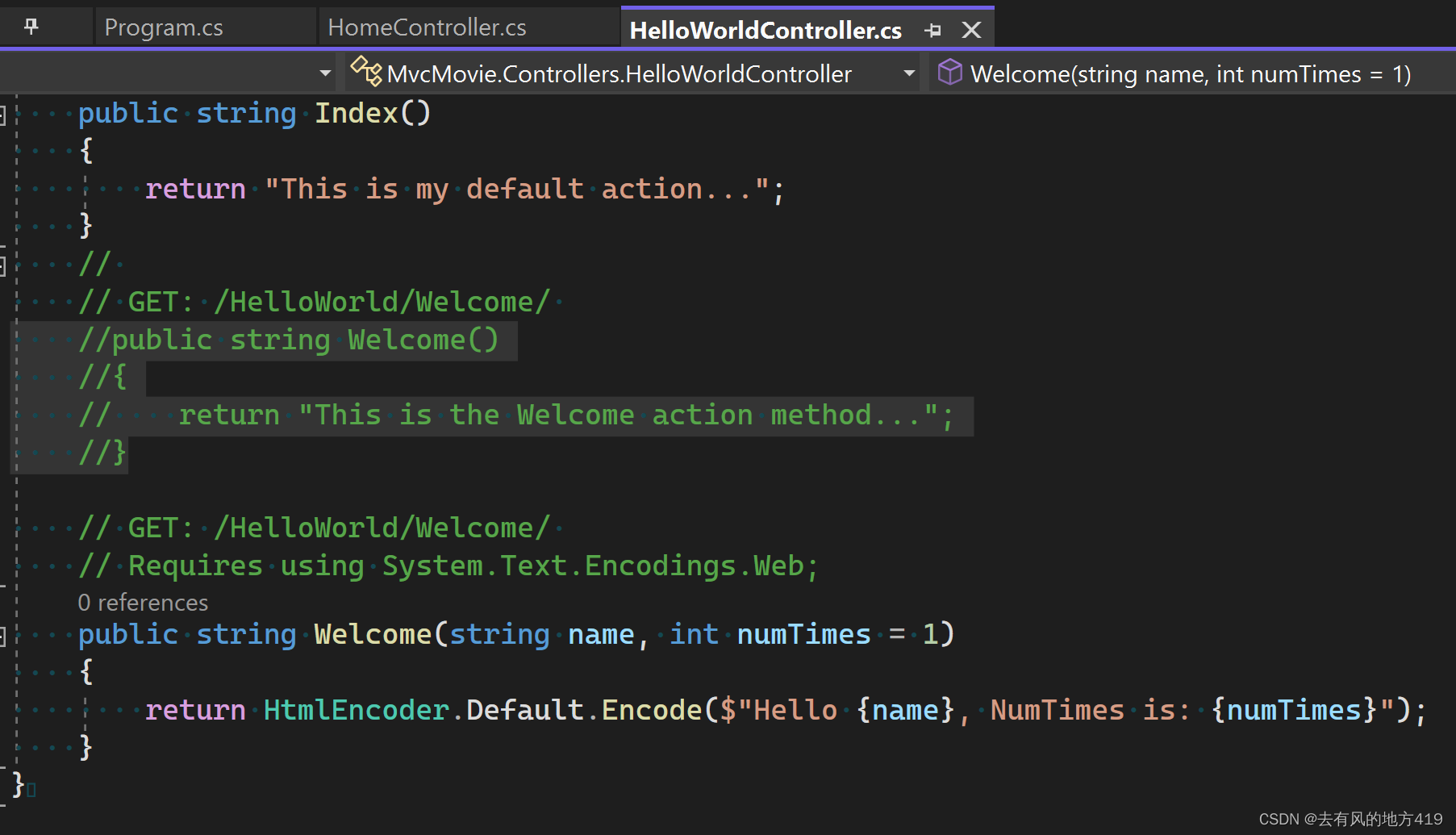 Aspnet Core Mvc 入门 添加控制器mvc创建控制器去有风的地方419的博客 Csdn博客
