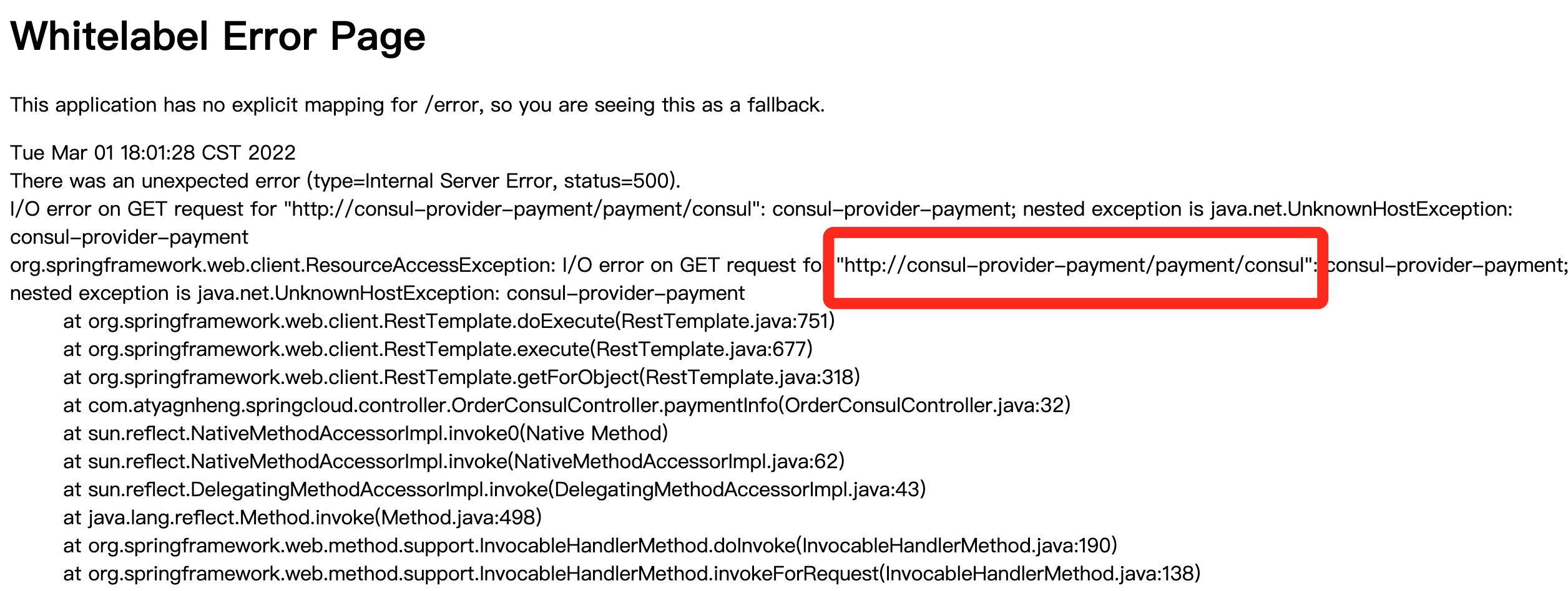 zookeeper、consul，服务注册成功，却无法解析地址。java.net.UnknownHostException: consul-provider-payment_使用consul ...