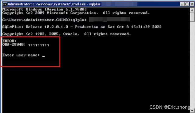 Oracle 数据库异常处理之ORA-28040-CSDN博客