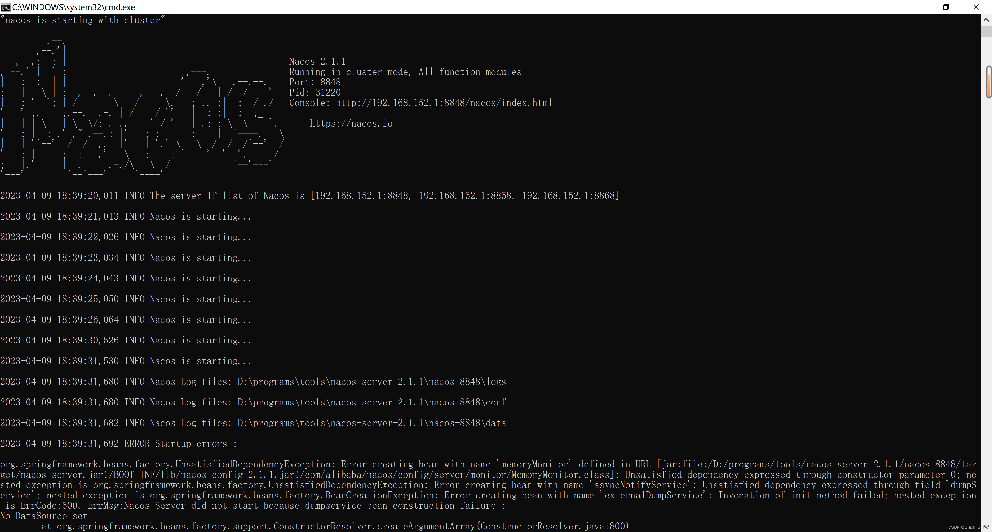 SpringCloudAlibaba-Nacos服务搭建_springcloud alibaba nacos搭建-CSDN博客