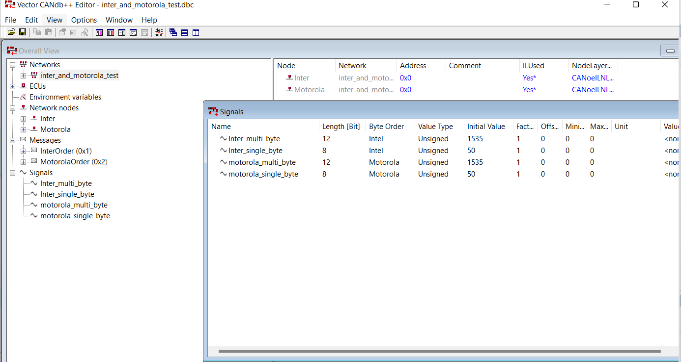 简单CANoe Demo工程理解Intel格式与Motorola格式_inter。motolola-CSDN博客
