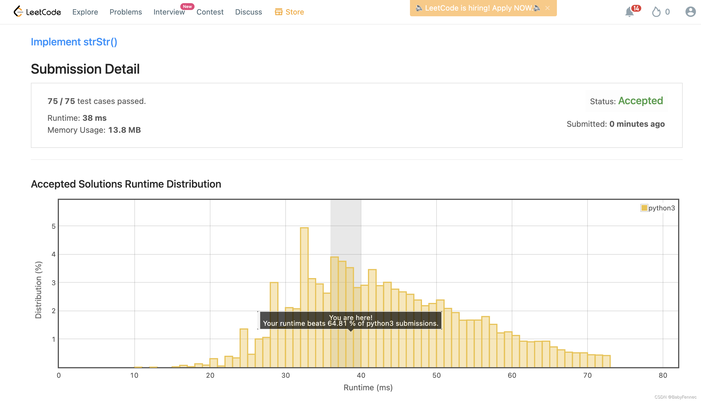 Leetcode日练笔记24 #67 #28 Add Binary & Implement strStr()-CSDN博客
