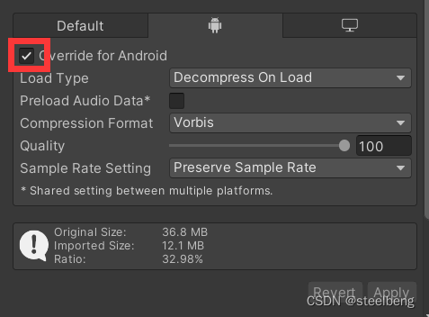 unity安卓打包后没有声音_unity打包的apk没有声音-CSDN博客
