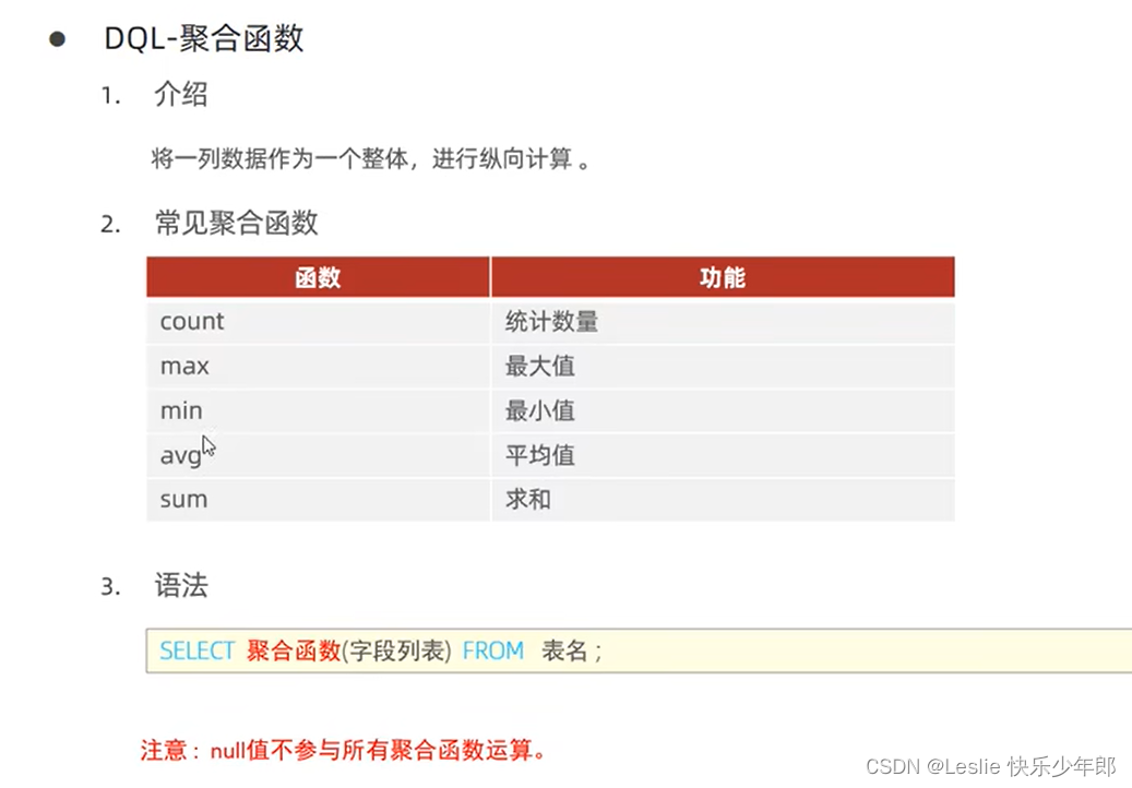 【五,mysql】基础篇 Dql查询数据(条件查询、聚合函数、分组查询、排序查询、分页查询、执行顺序、总结) Csdn博客
