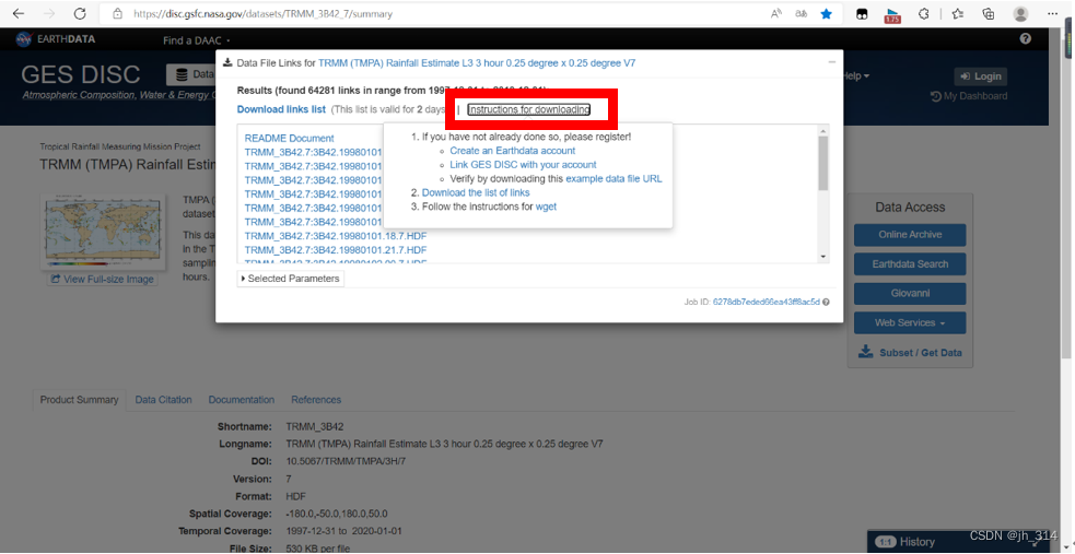 批量TRMM数据下载——wget实现-CSDN博客
