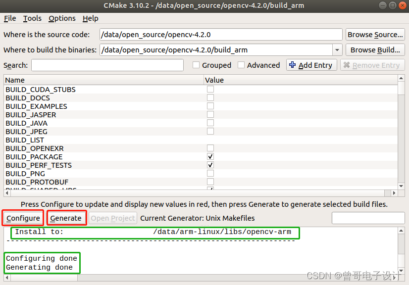 ubuntu交叉编译Opencv-4.2及contrib库并移植ARM开发板_:-1: warning: libopencv_features2d.so.407, needed _曾哥电子设计 ...