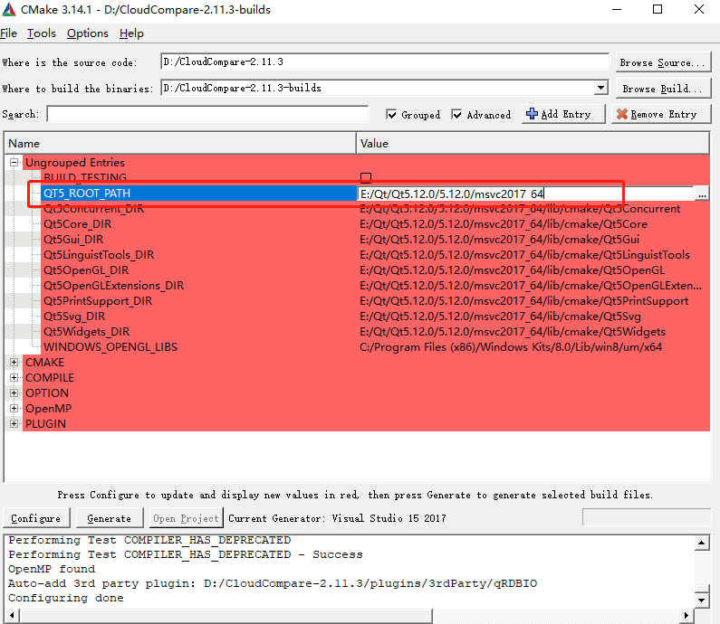 CloudCompare+vs+cmake插件功能编译_cloudcompare v2.11.3编译-CSDN博客