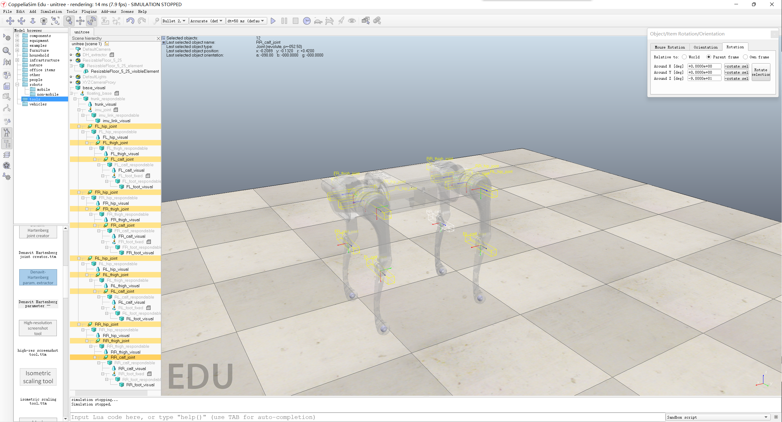 四足机器人研究（一）-V-rep宇树A1模型导入_unitree a1参数-CSDN博客