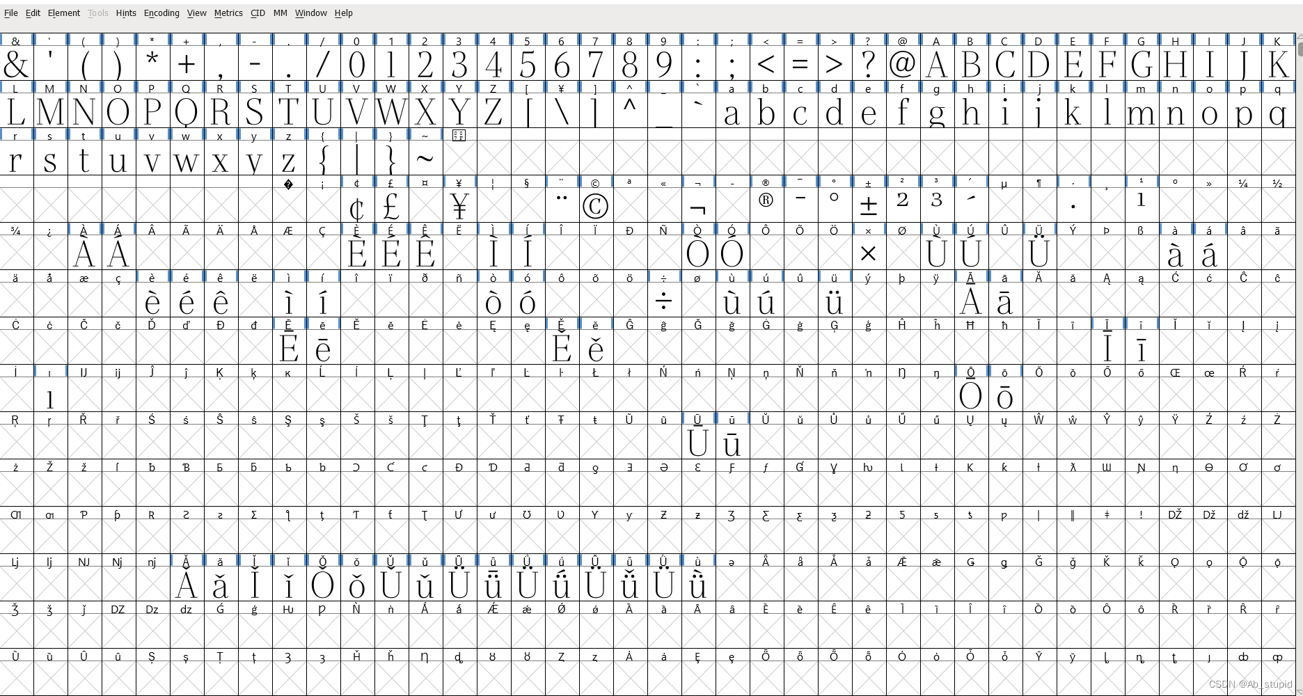 FontForge使用-CSDN博客