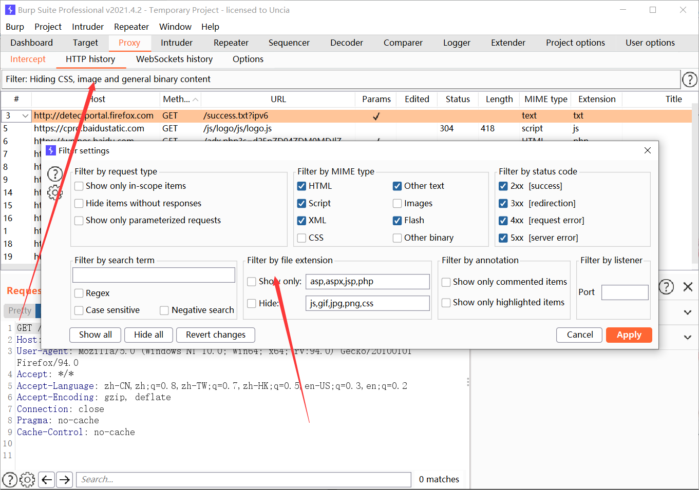 Burp Suite功能详解——proxy模块_tls pass through-CSDN博客