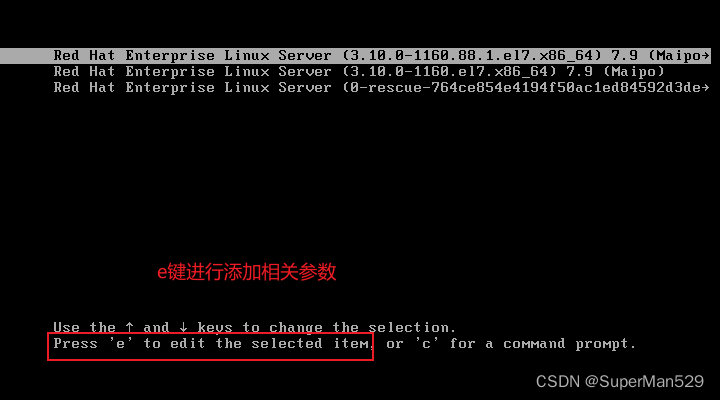 RHEL7破解root密码&grub菜单加密_rhel7.9 iso安装盘 grub菜单-CSDN博客