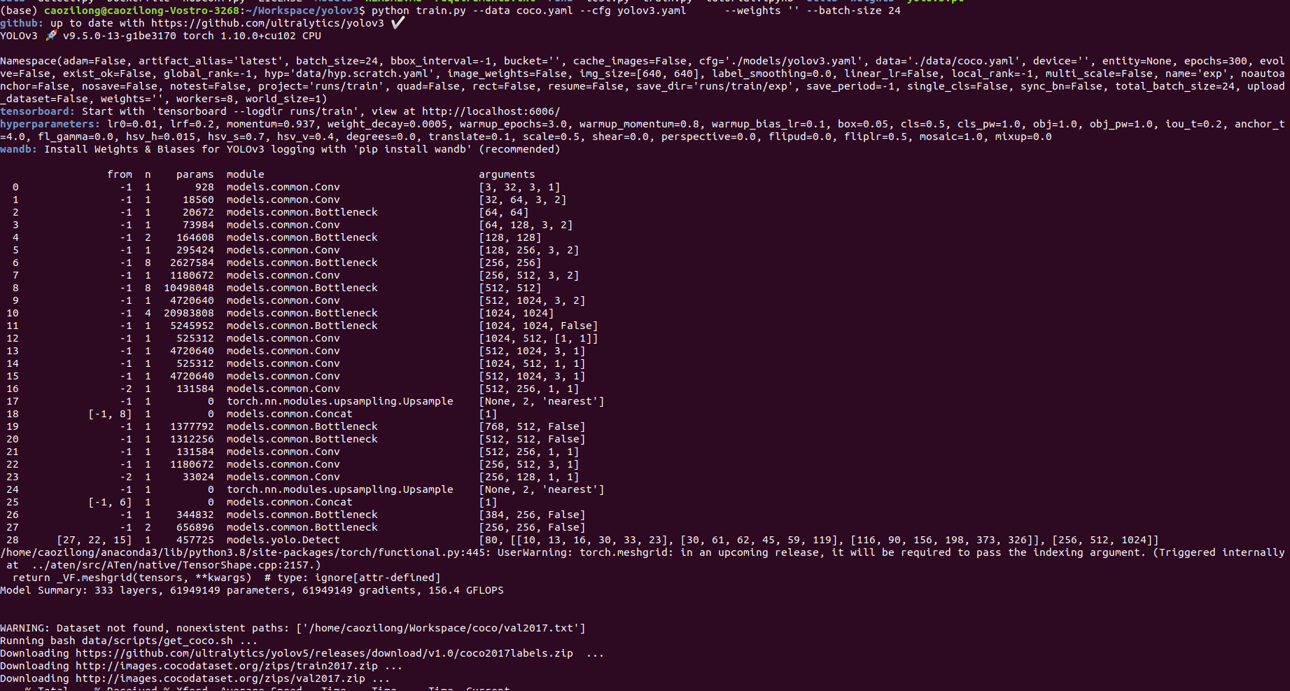 pytorch yolov3 推理和训练环境搭建_安装拍pytorch, 搭建yolo目标检测的环境. 使用yolo-air模块来做实验。 第三步: -CSDN博客