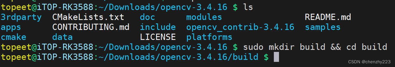 RK3588在Ubuntu20.04上源码编译OpenCV3.4.16的C++、Python版本_rk3588 c++编译器-CSDN博客