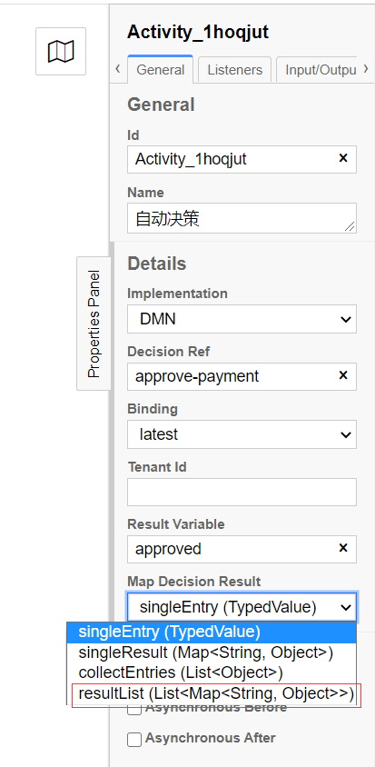 camunda condition expression returns non-Boolean: result has class java.util.ArrayList and not ...