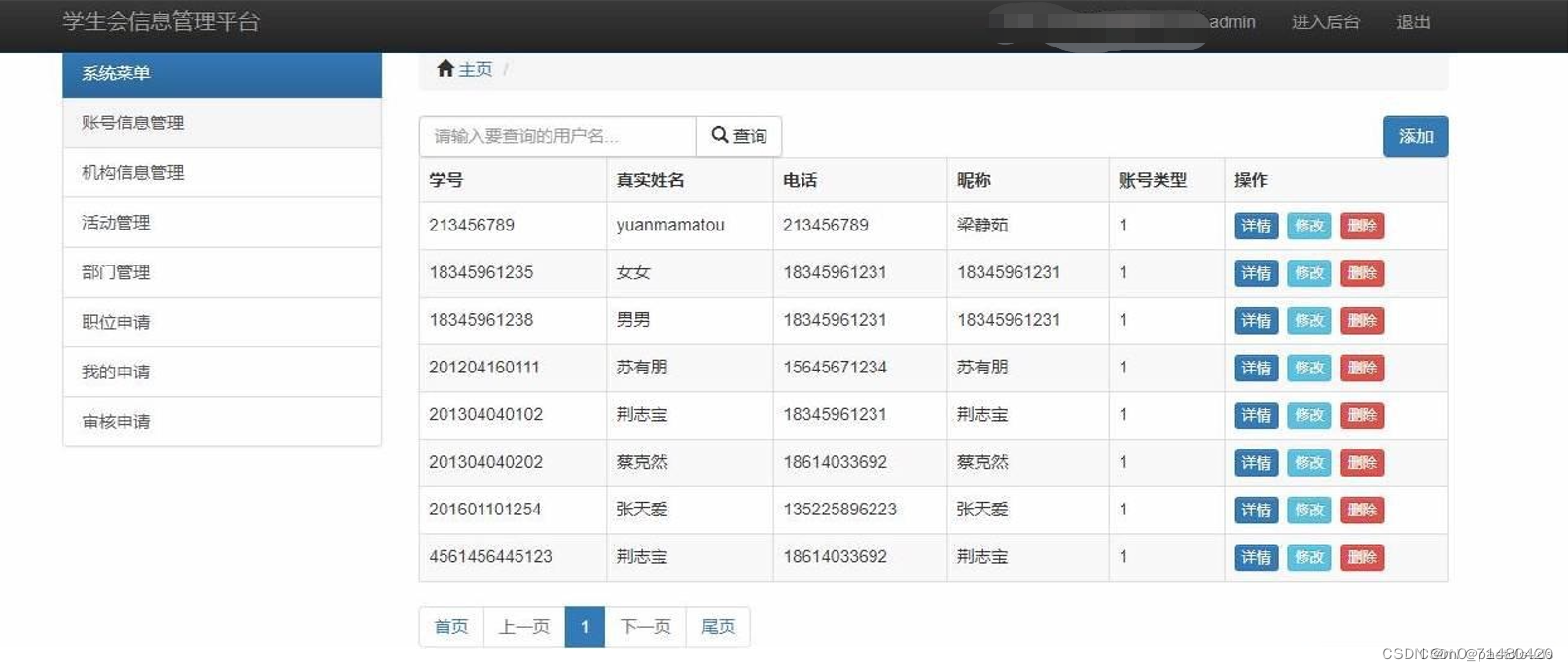 基于javaweb+mysql的学生会管理系统(java+SSM+HTML+JavaScript+jsp+mysql)_html+mysql+jsp-CSDN博客
