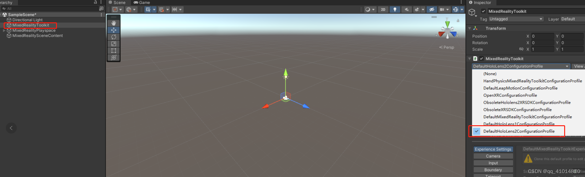 Unity2021与mrtk28搭建hololens2环境hololens2如何打开开发者模式 Csdn博客 