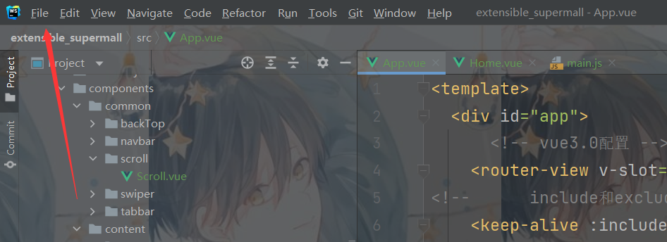 How to modify the background image in webstorm - Programmer Sought