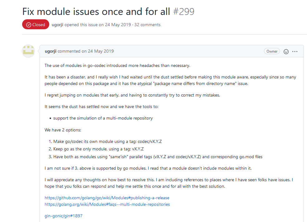go mod 引用出错问题排查(ambiguous import: found github.com/ugorji/go/codec in multiple modules ...