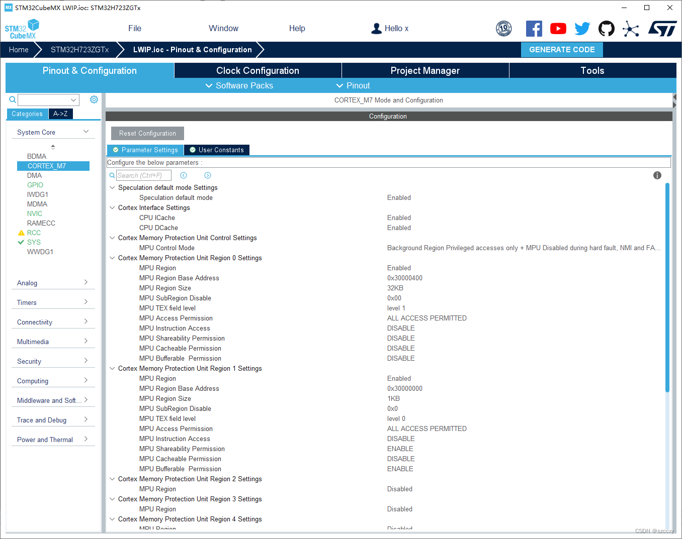 STM32H723ZGT6+LAN8720用CubeMX生成LWIP+FreeRTOS,只需要添加PHY复位代码即可ping通_stm32h7 lwip-CSDN博客