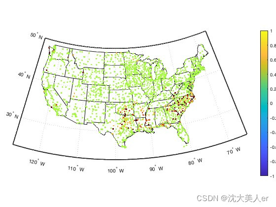 小白菜探索matlab:使用mapping Toolbox中的geoshow来显示不同颜色的点(大lao轻喷)matlab的mapping Toolbox沈大美人er的博客 Csdn博客 2072