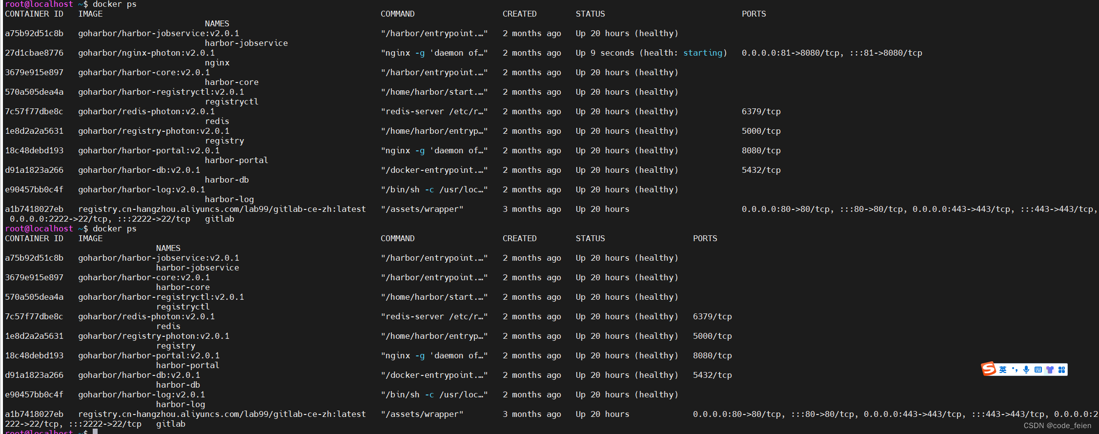 docker harbor goharbor/nginx-photon组件一直重启，harbor ip+port不通解决方法_docker harbor开机自动重启-CSDN博客