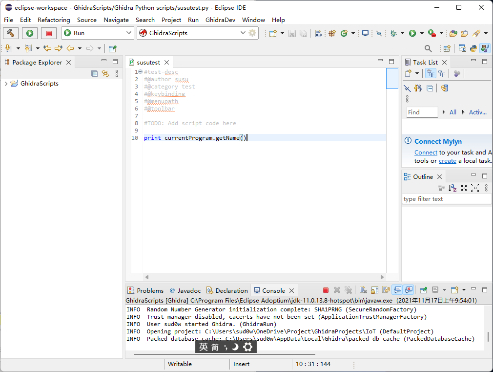 Ghidra Script 使用 Python语言开发调试环境配置及示例_ghidra eclipse-CSDN博客