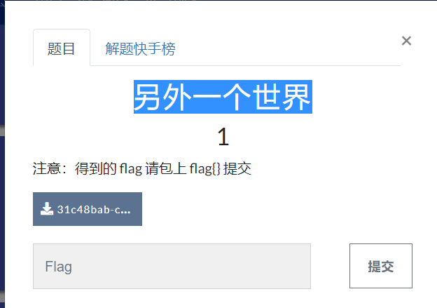 BUUCTF Misc 另外一个世界_ctf 另外一个世界-CSDN博客