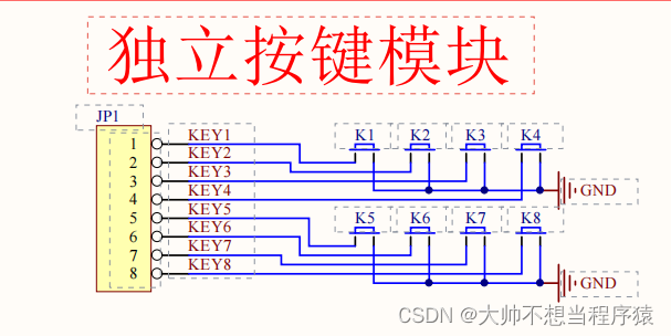 基于STC89C51多种思路实现单双按键控制小灯（按键消抖、模拟房间灯光）_89c51用独立按键控制led灯闪烁-CSDN博客