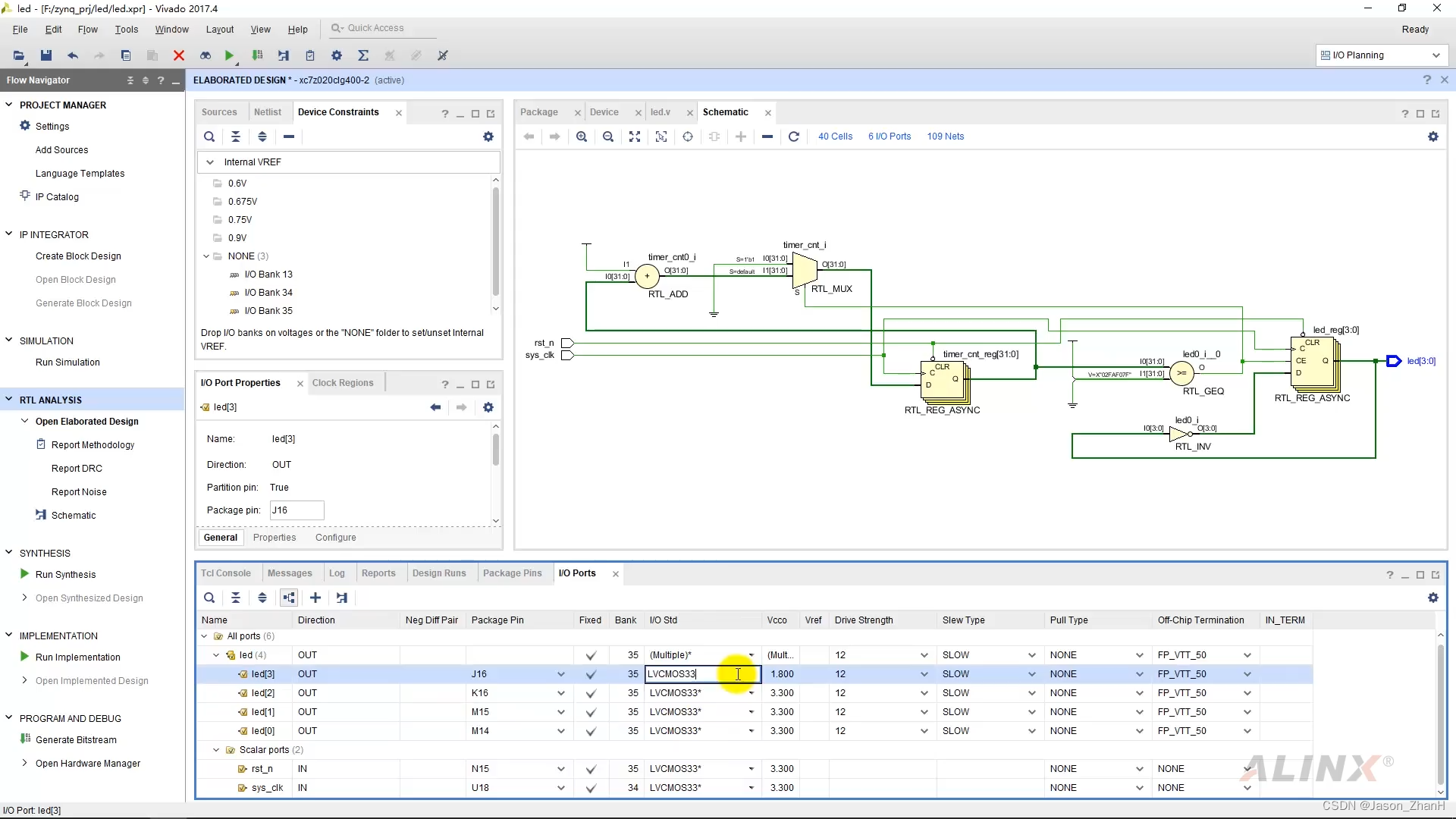 【ALINX】FPGA ZYNQ视频教程AX7020教程—02_Vivoda初体验LED灯工程_alinx ax7020-CSDN博客
