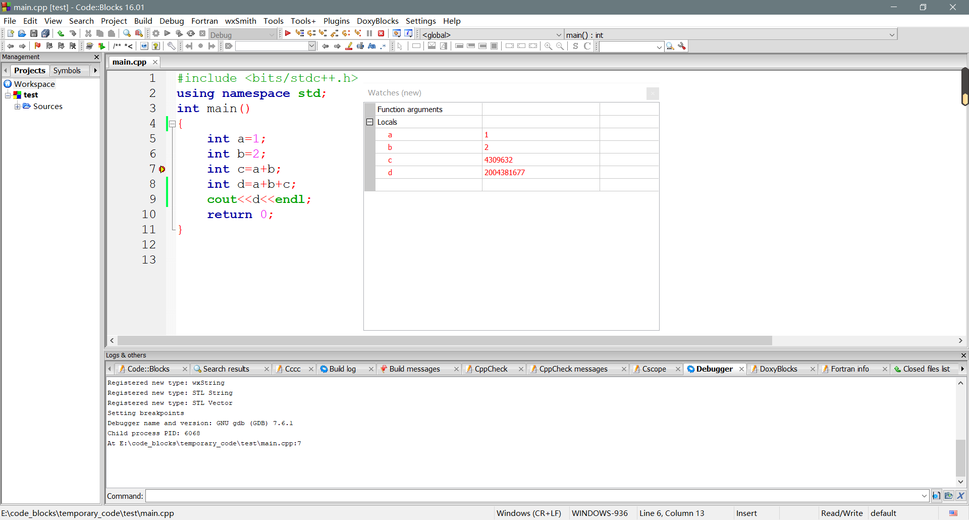codeblocks断点调试教程及技巧（含条件式断点）_codeblocks加断点-CSDN博客