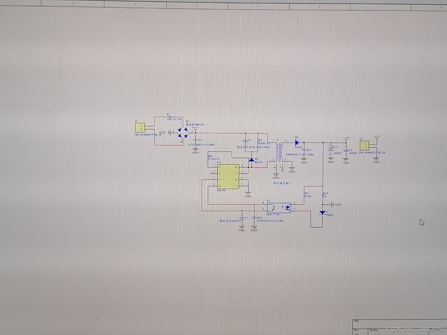 220V转12V成熟设计 6W,包含原理图和pcb，附芯片手册，包含变压器设计_220v转12vpcb原理图下载-CSDN博客
