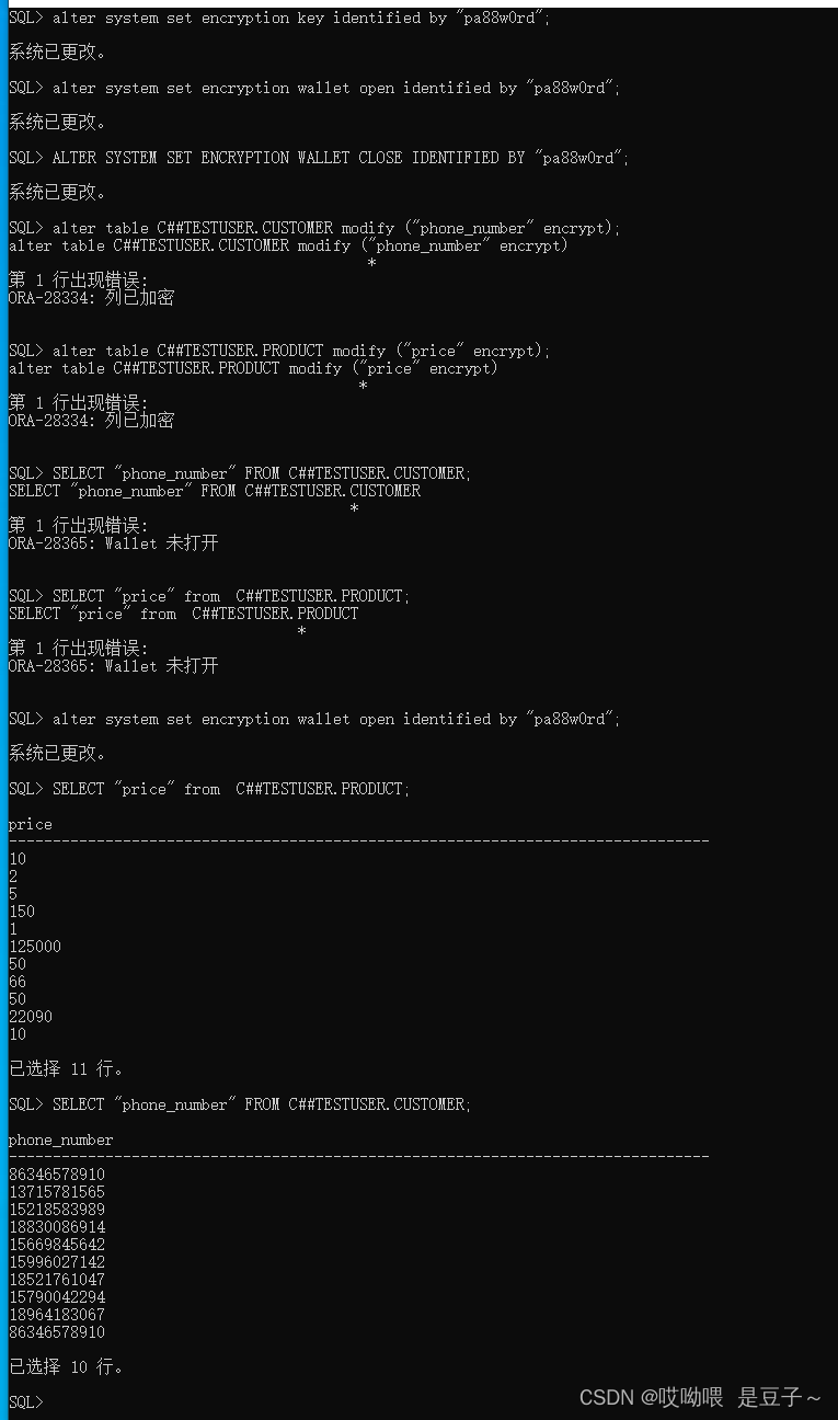 Oracle21c对表制定列的数据加密oracle 表字段内容加密 Csdn博客