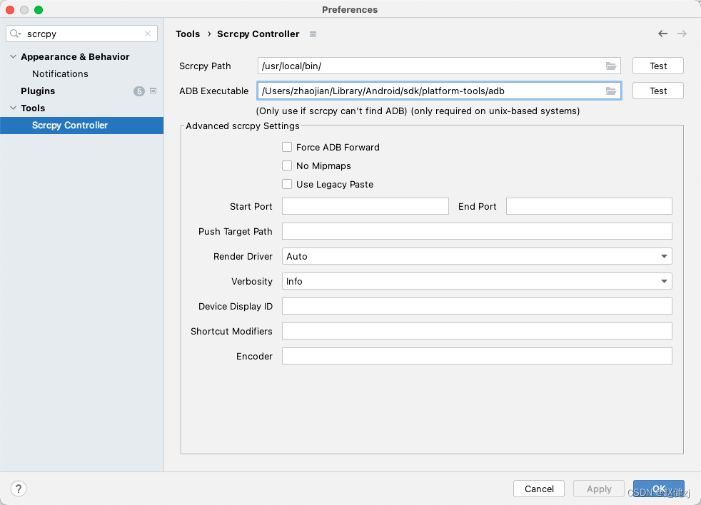 Android Studio 插件 ScrcpyController的使用_scrcpycontroller 一直refresh-CSDN博客