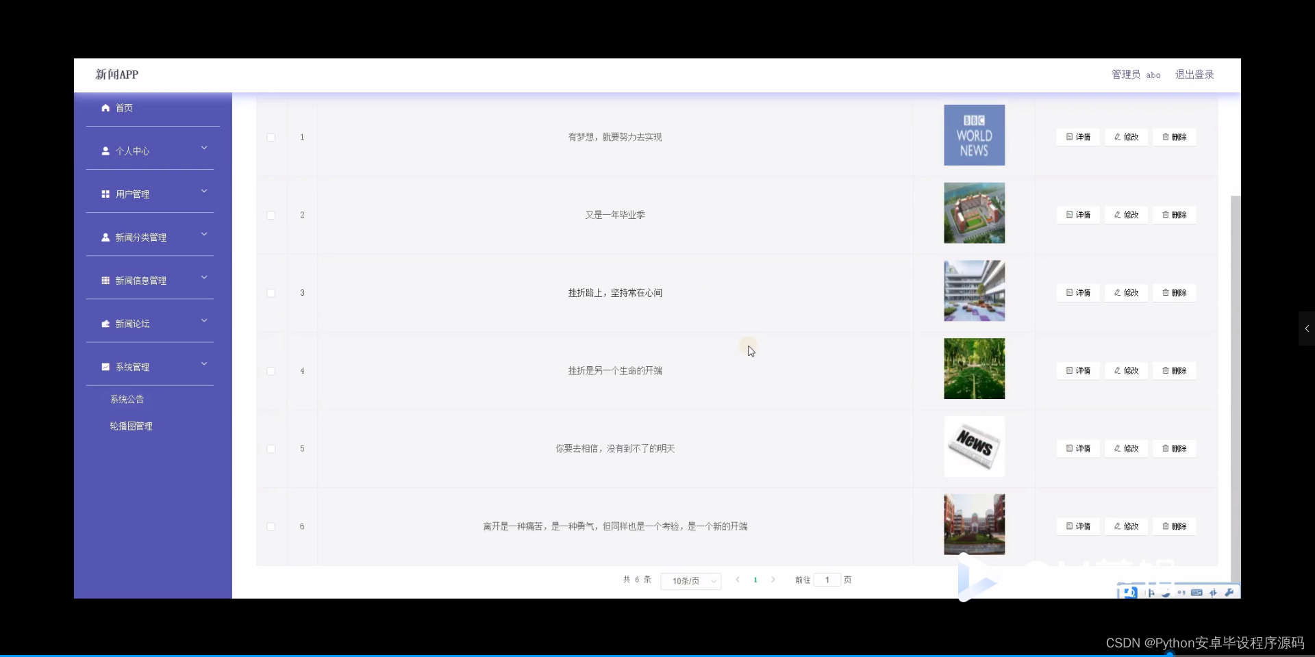 [附源码]计算机毕业设计Python+uniapp新闻APP6o56l(程序+lw+APP+远程部署)-CSDN博客