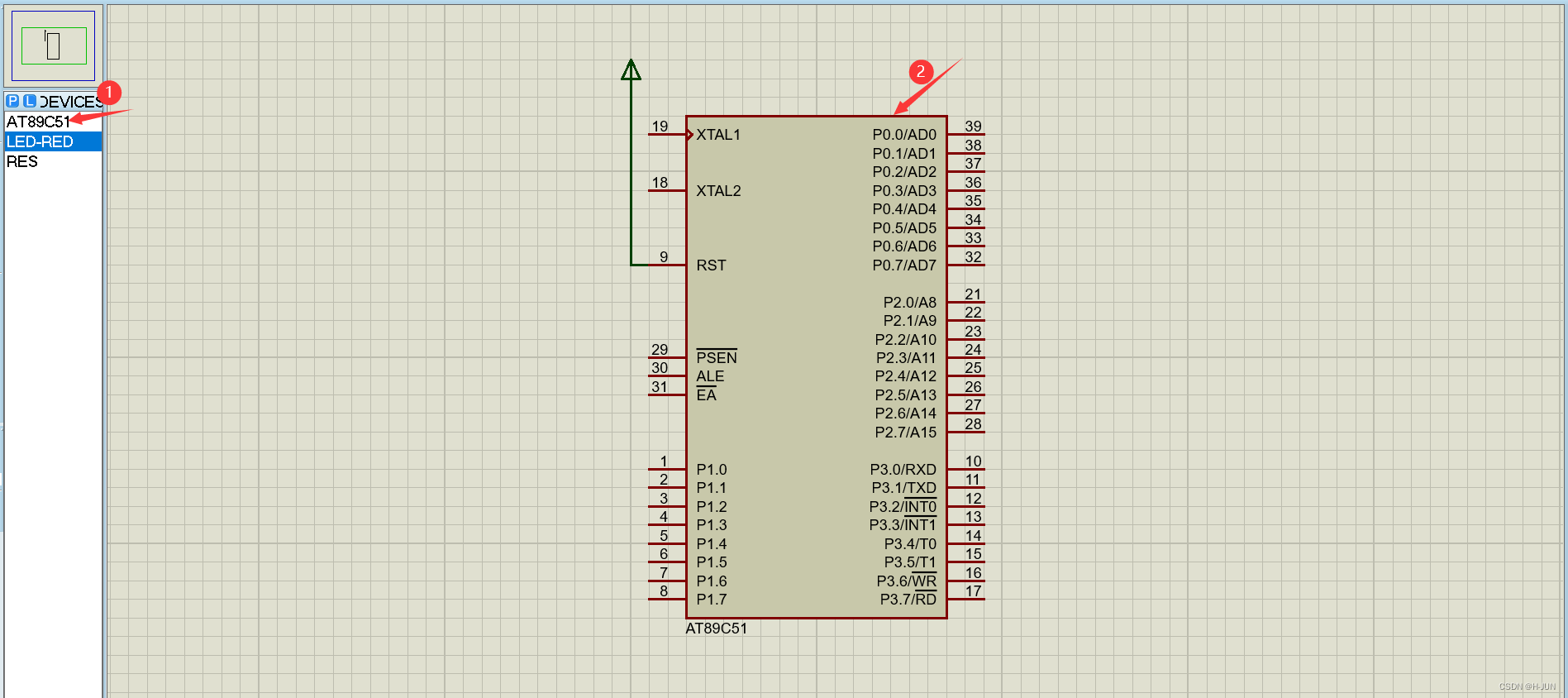 Proteus与Keil使用教程并仿真51程序——LED流水灯_keil proteus-CSDN博客