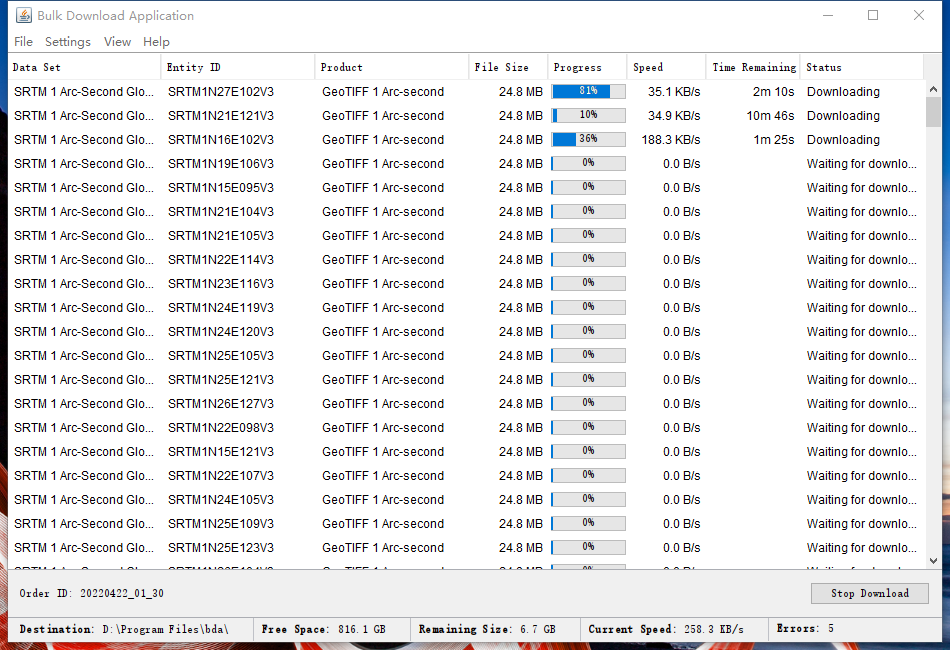 USGS网站中STRM DEM数据批量下载_strm数据下载-CSDN博客