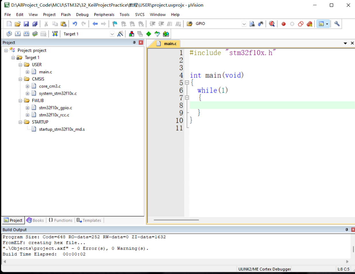 【STM32】在Keil5中创建一个工程模板-图文教程（超详细）_stm32模板工程-CSDN博客