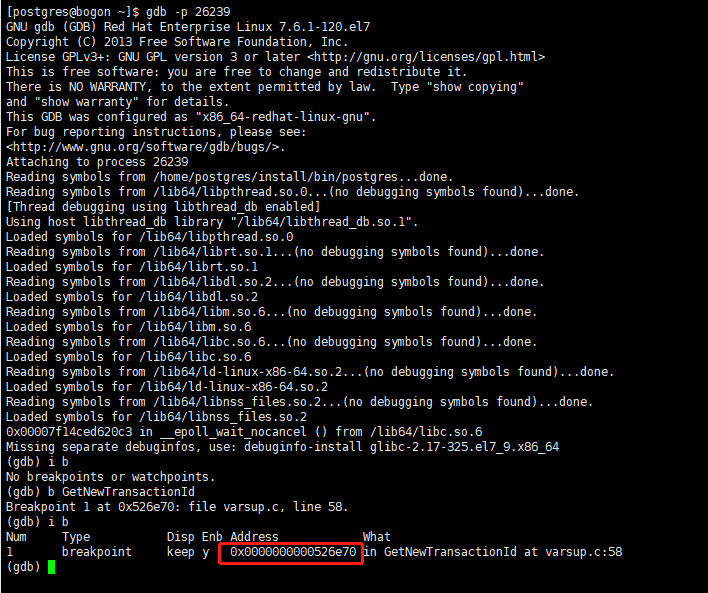 Linux使用GCC+GDB调试Postgre源码_compiled by gcc (gcc)(red hat)-CSDN博客