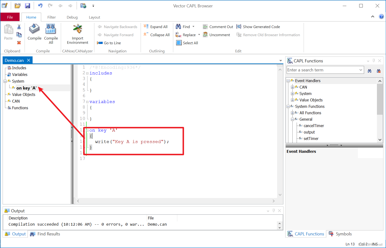 CAPL基础篇-----CAPL中键盘事件处理_capl on key-CSDN博客
