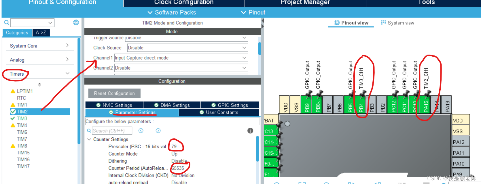 【国信长天蓝桥杯】③ STM32G431 TIM输入捕获，定时器输入捕获频率测量使用步骤_input capture direct mode-CSDN博客